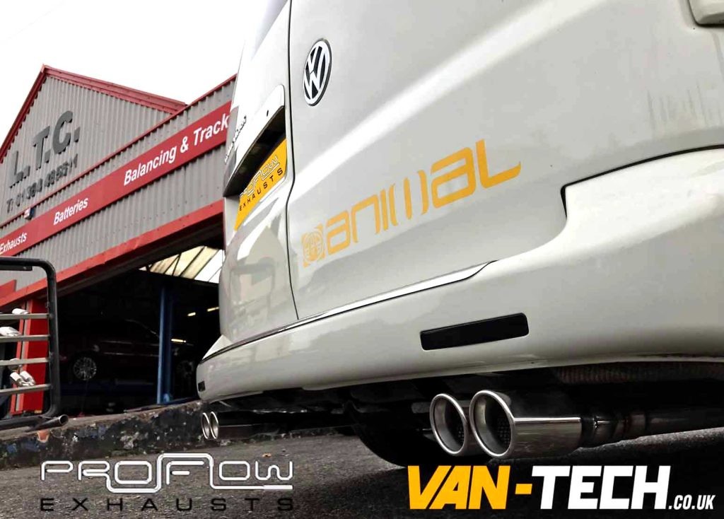 VW-Transporter-T5-van-with-middle-and-rear-dual-twin-tail-pipes ...