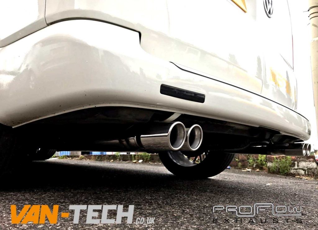 VW-Transporter-T5-van-with-middle-and-rear-dual-twin-tail-pipes ...