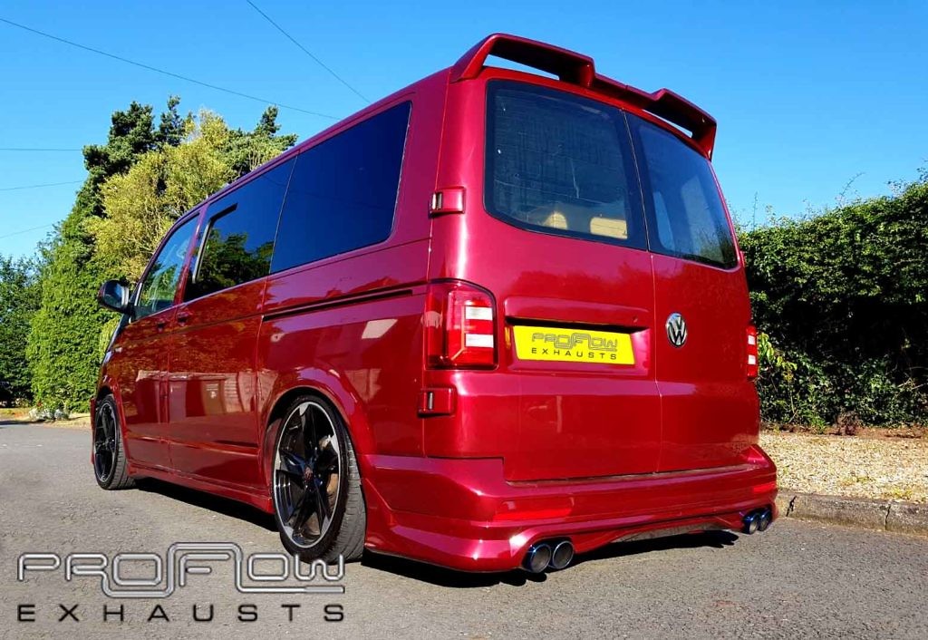 VW T5 Transporter fitted with a Custom Proflow Exhaust Stainless Steel ...