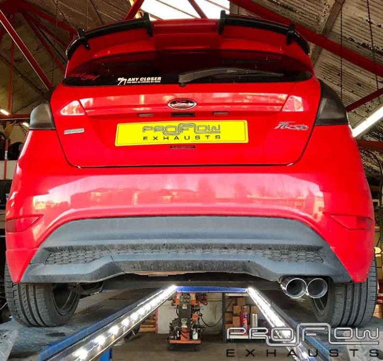 Ford Fiesta fitted with a custom built Proflow Exhaust Back Box Delete ...