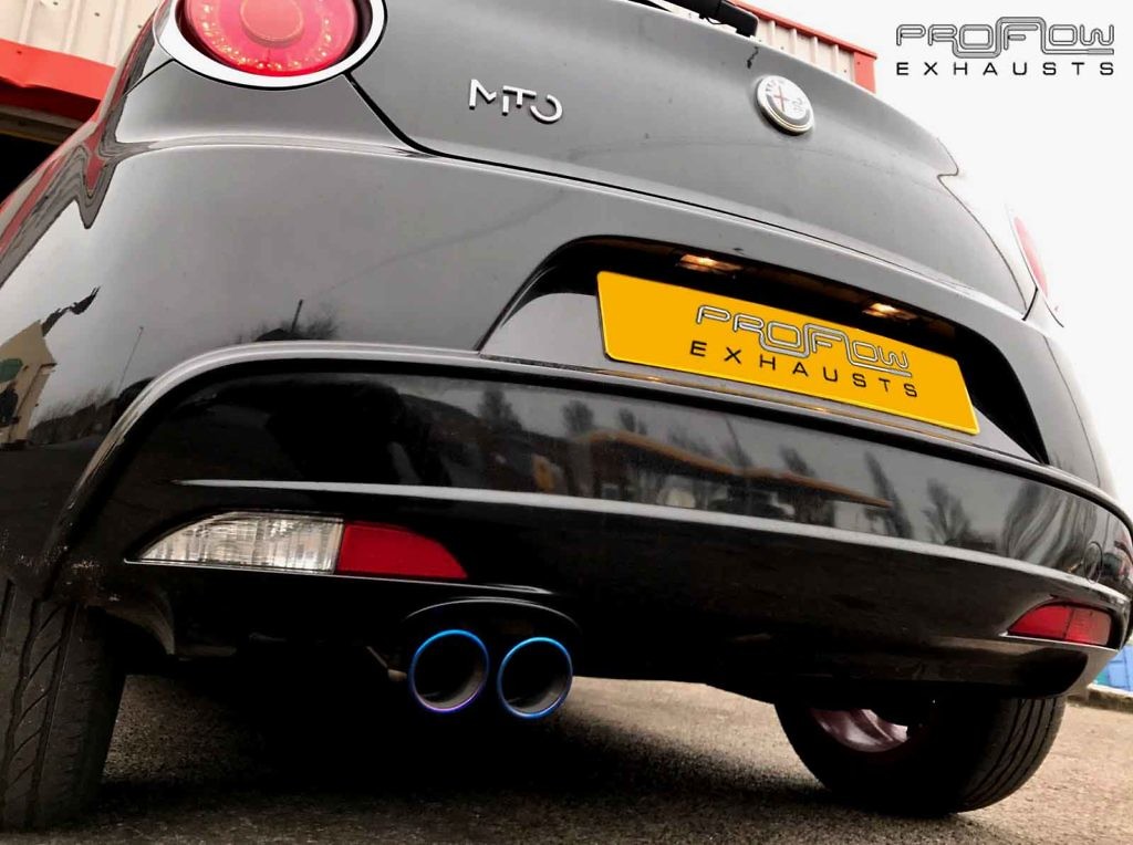 Alfa Mito Back Box Delete Stainless Steel Burned Effect Tailpipe