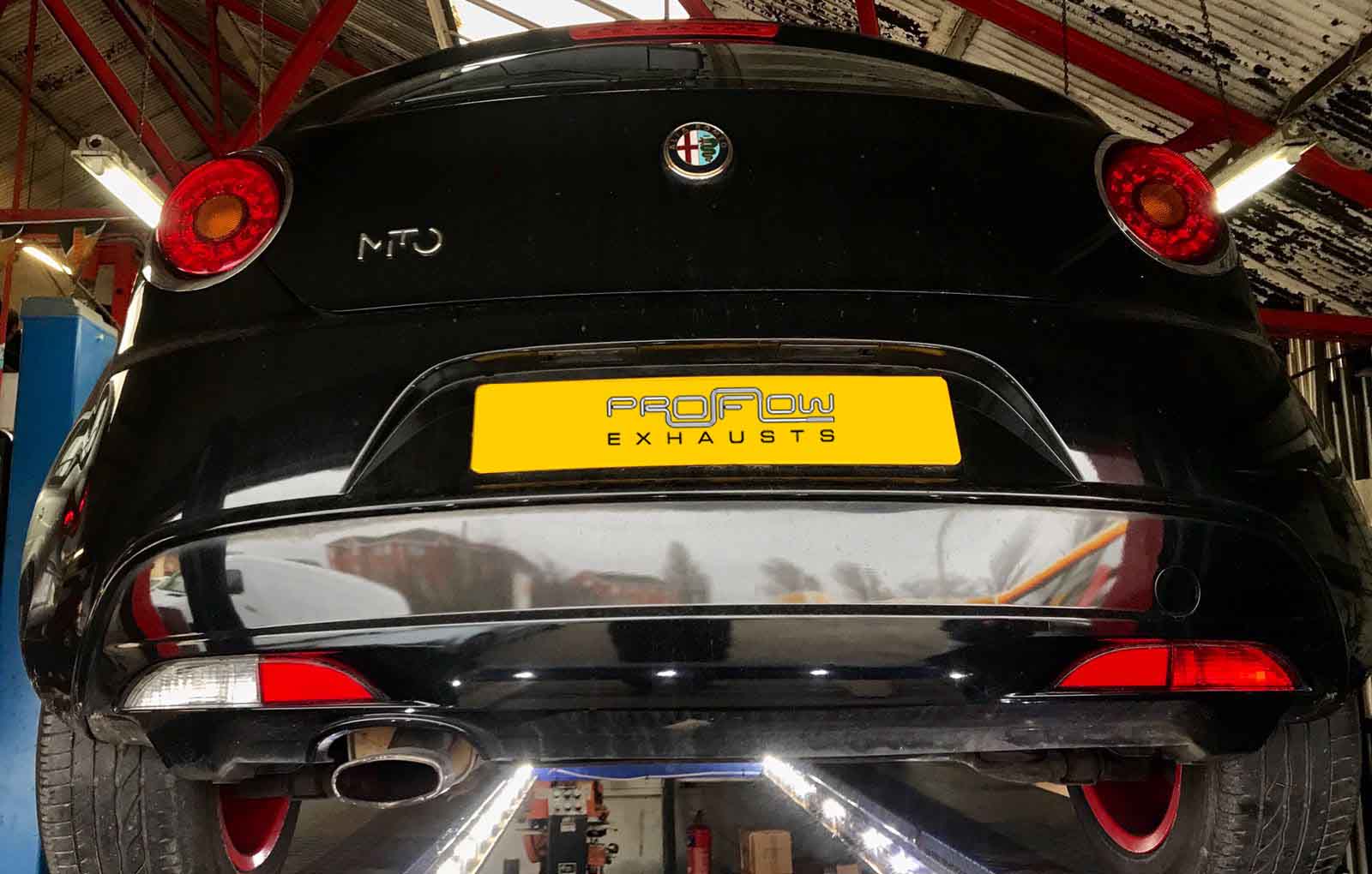 Alfa Mito Back Box Delete Stainless Steel Burned Effect Tailpipe