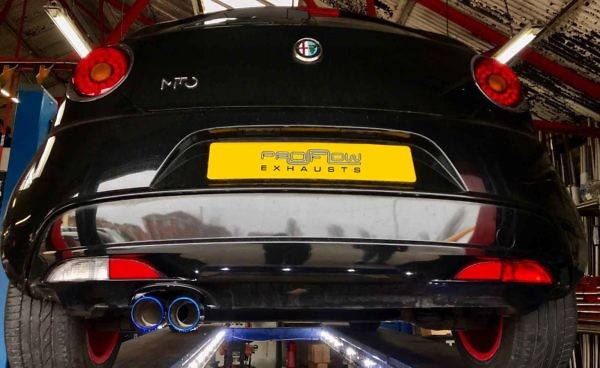 Alfa Mito Back Box Delete Stainless Steel Burned Effect Tailpipe