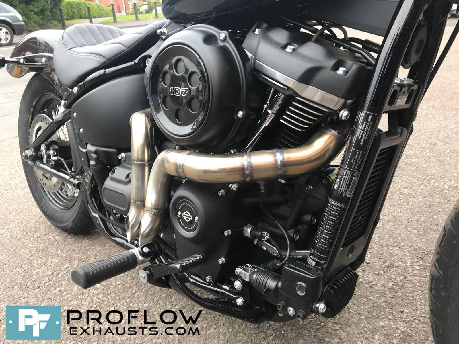 Harley Davidson Motorcycle fitted with a custom built Proflow Exhaust