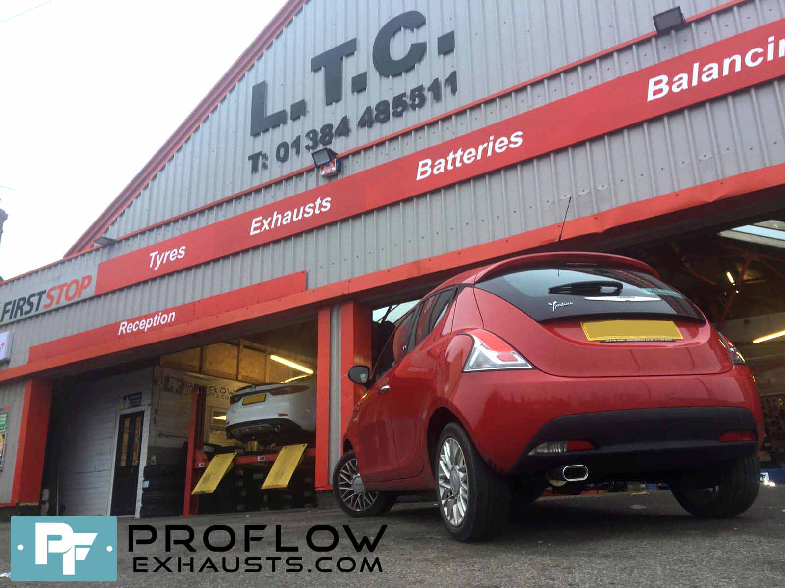 Proflow Exhausts Stainless Steel Back Box fitted to a Chrysler Ypsilon ...