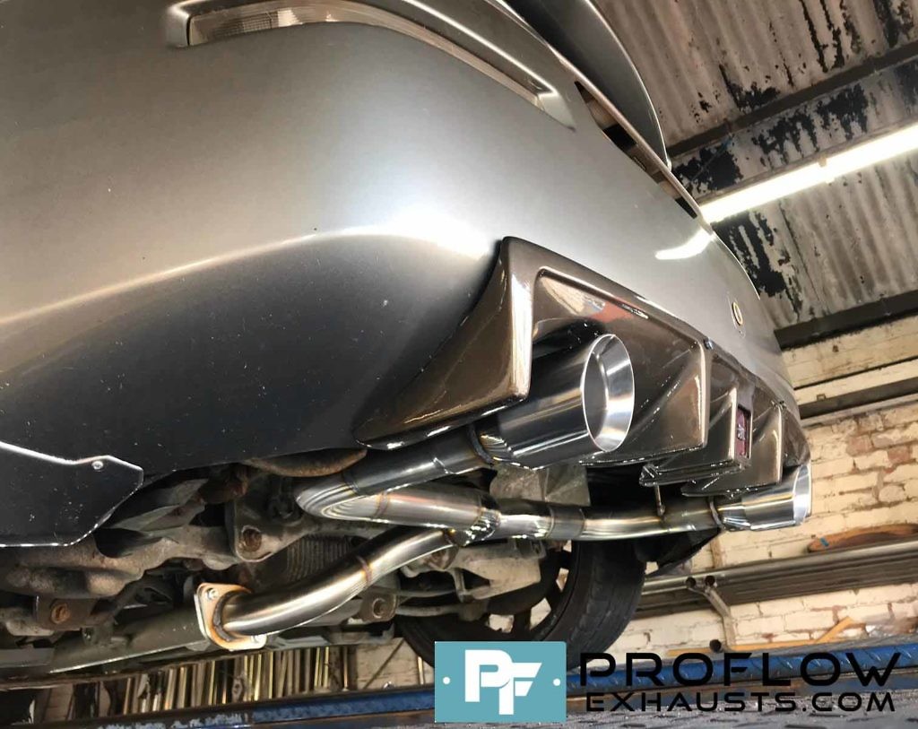 Proflow Custom Built Exhaust Dual Rear Back Box Delete Nissan 350Z