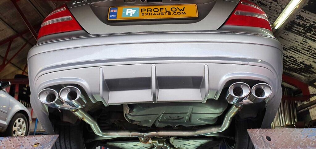Mercedes CLK Custom Exhaust Built from Stainless Steel