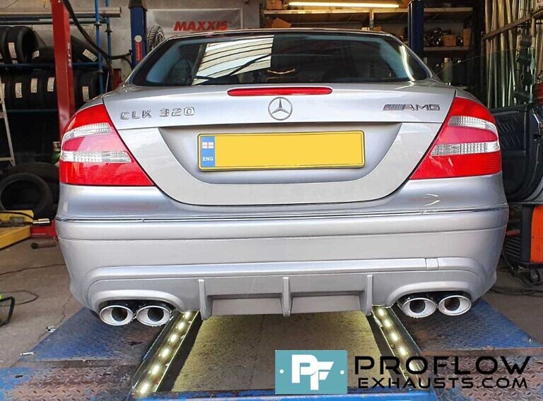 Mercedes CLK Custom Exhaust Built from Stainless Steel