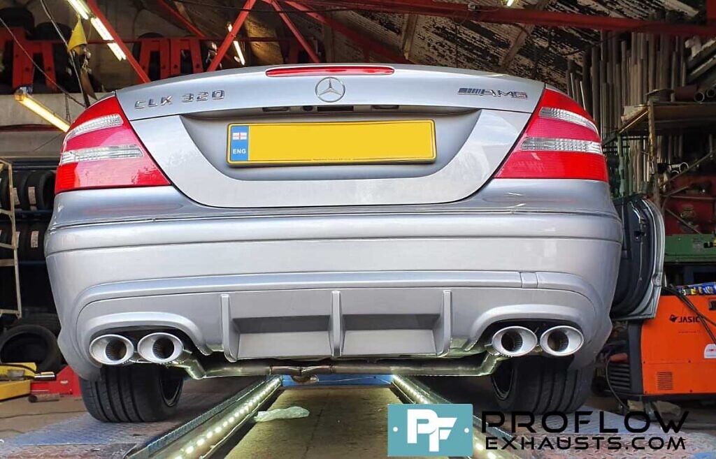 Mercedes CLK Custom Exhaust Dual Exit Built From Stainless Steel (5 ...
