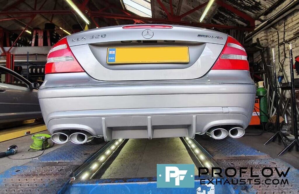 Mercedes CLK Custom Exhaust Built from Stainless Steel