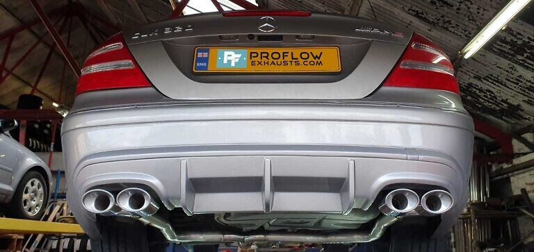 Mercedes CLK Custom Exhaust Built from Stainless Steel