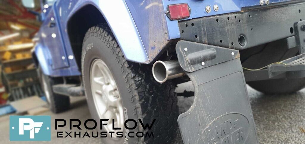Land Rover Defender Custom built Exhaust Straight Pipe from Turbo Back