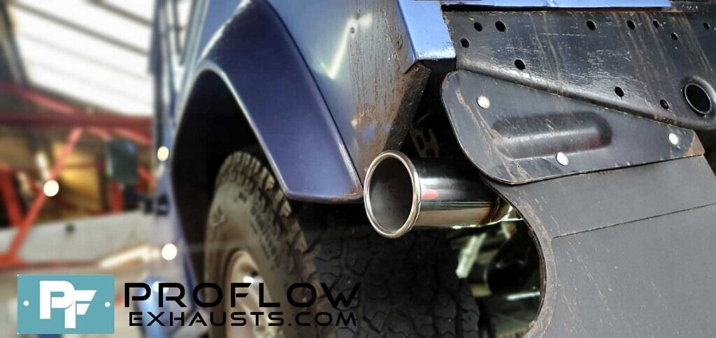 Land Rover Defender Custom built Exhaust Straight Pipe from Turbo Back