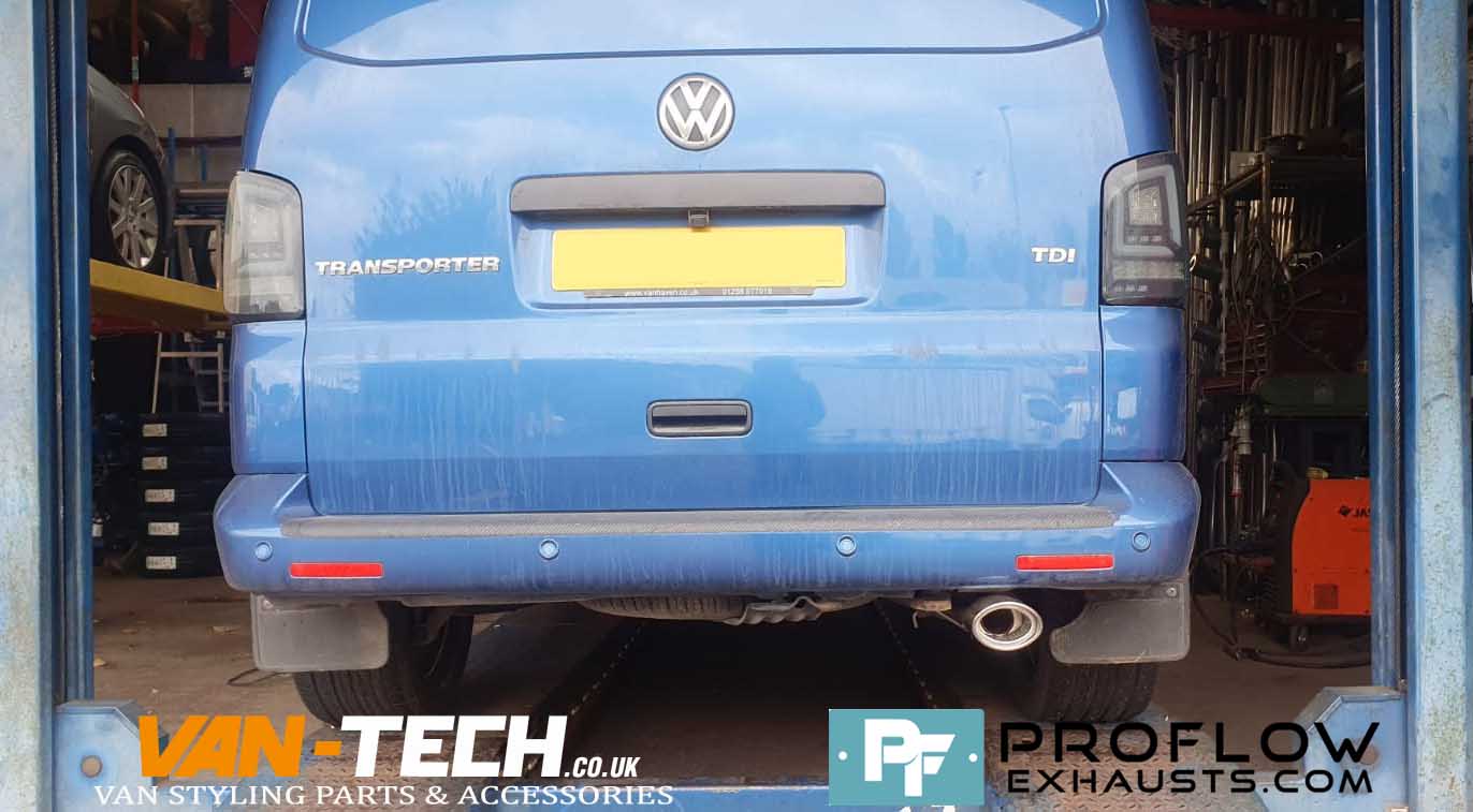 VW Transporter T5 Custom Exhaust Middle and Rear with Single Exit ...