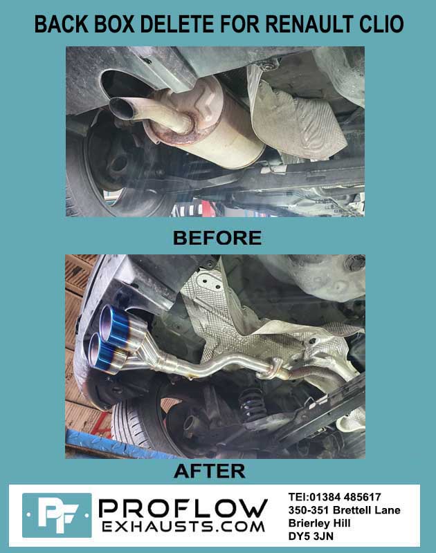 Renault Clio Back Box Delete Twin Tailpipe TX179L made from stainless ...