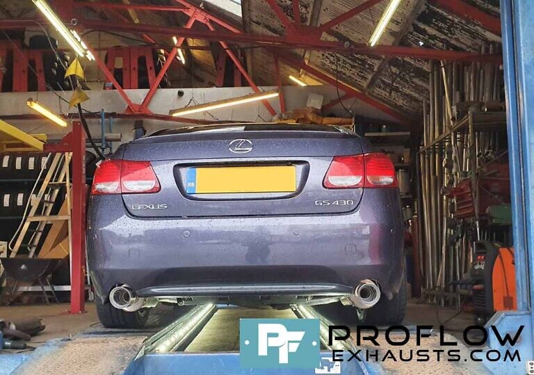 Proflow Exhausts Stainless Steel Back Boxes Dual Exit for Lexus GS430