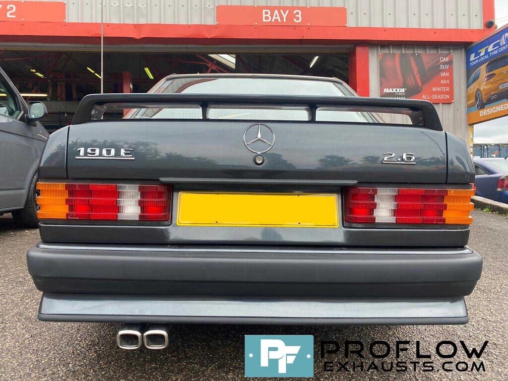 Proflow Custom Built Stainless Steel Exhaust For Mercedes 190E (5 ...