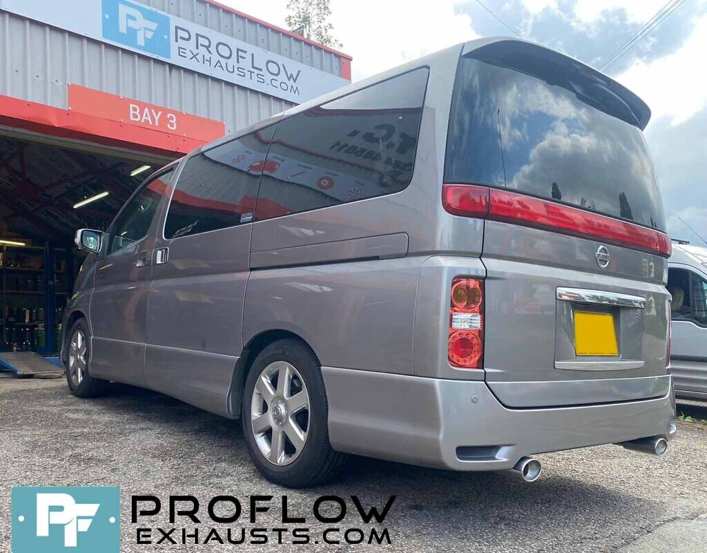 Proflow Stainless Steel Exhaust Custom built for Nissan Elgrand Cat Back