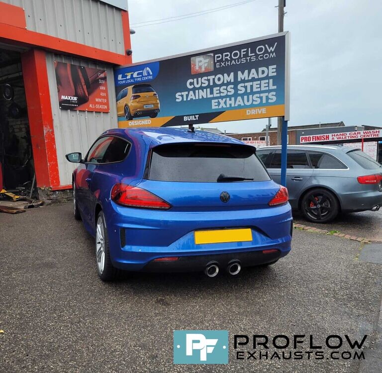 VW Sciroc Stainless Steel Exhaust Dual Exit Back Box Delete R32