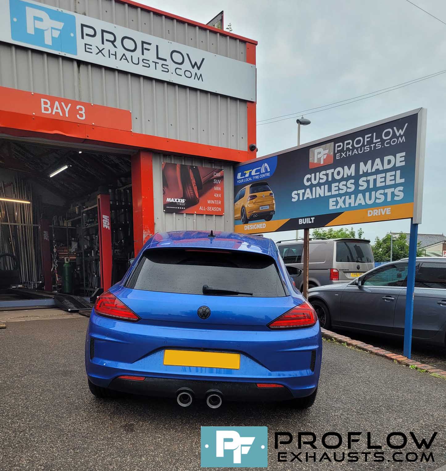 VW Scirocco Custom Built Stainless Steel Exhaust Dual Exit Back Box ...