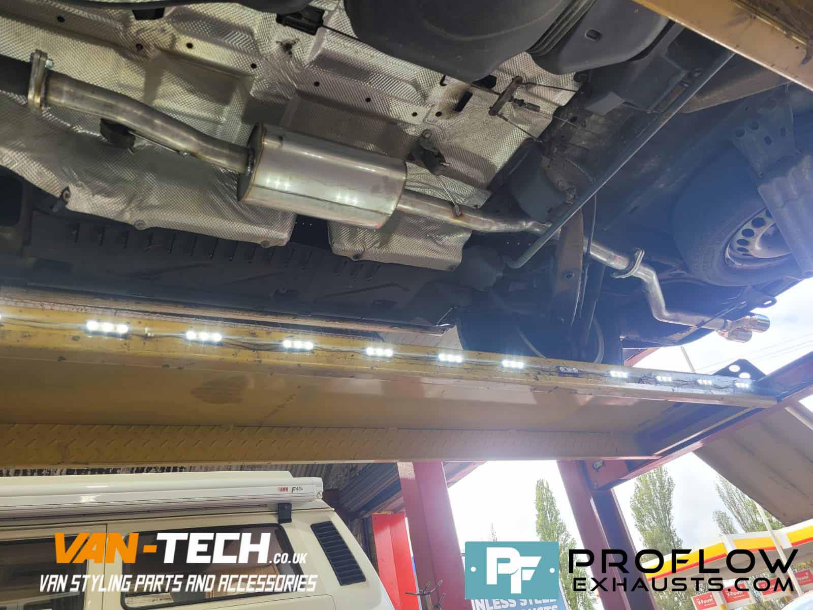 VW Transporter T5 T5.1 Stainless Steel Exhaust Mid Rear One Box With ...