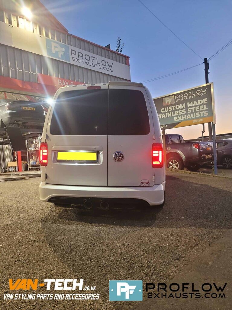 VW Caddy Exhaust Back Box Delete R32 Style Dual Exit