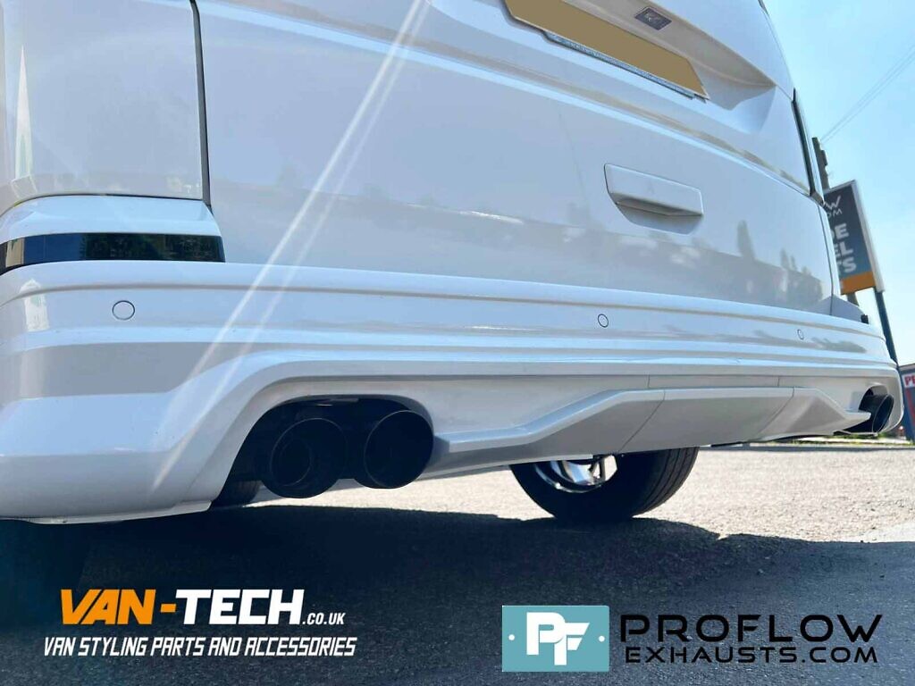 VW Transporter T6 Custom Built Stainless Steel Exhaust Middle And Dual ...