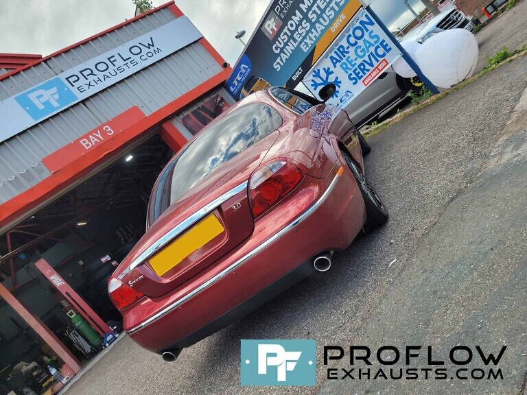 Proflow Custom Stainless Steel Back Boxes Dual Exit Exhaust Jaguar S