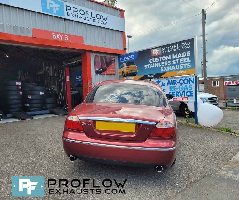 Proflow Custom Stainless Steel Back Boxes Dual Exit Exhaust Jaguar S