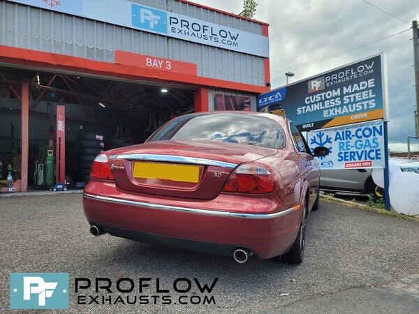 Proflow Custom Stainless Steel Back Boxes Dual Exit Exhaust Jaguar S