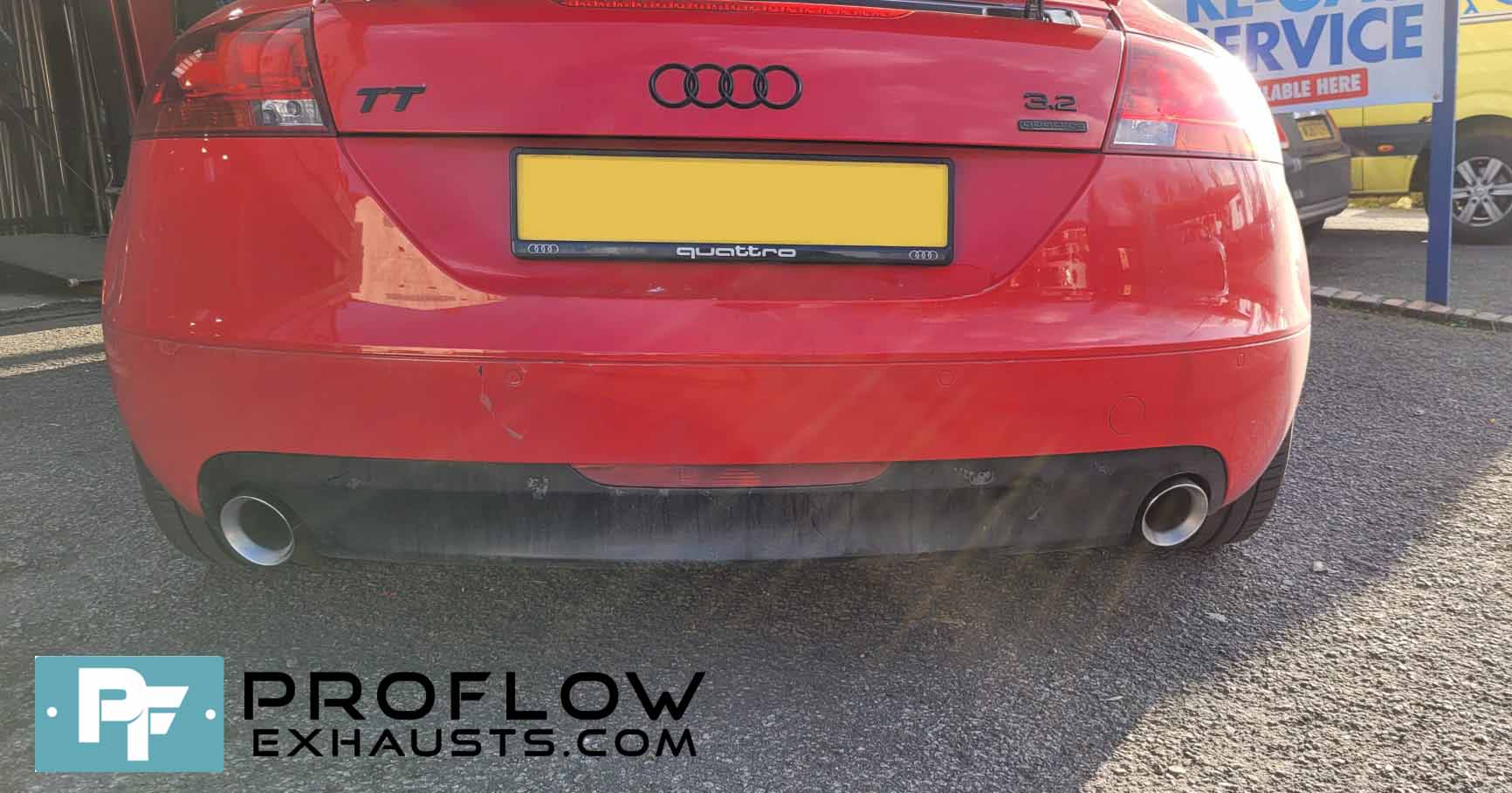 Custom Exhaust For Audi TT Back Box Delete with Dual Exit