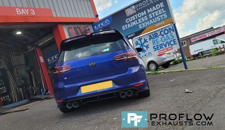 Custom Built Stainless Exhaust For VW Golf Middle and Rear Dual Exit ...