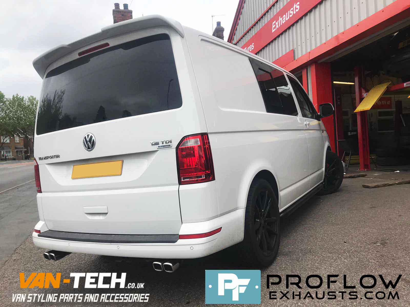VW Transporter T5 Custom Exhaust Middle and Dual Exit Rear
