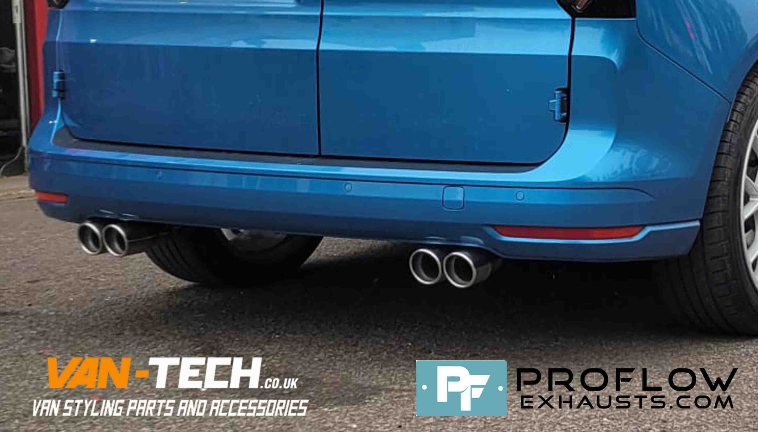 VW Caddy MK5 Custom Exhaust For Dual Back Box Delete With Twin ...