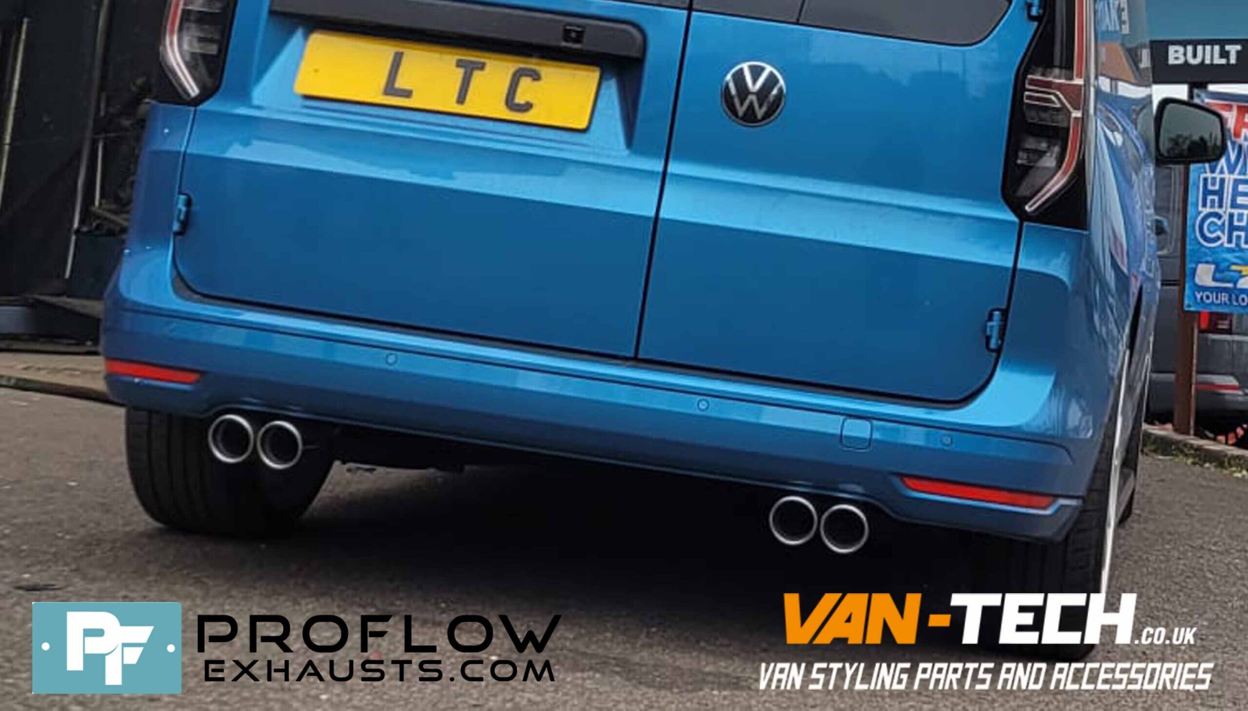 VW Caddy MK5 Custom Exhaust For Dual Back Box Delete With Twin ...