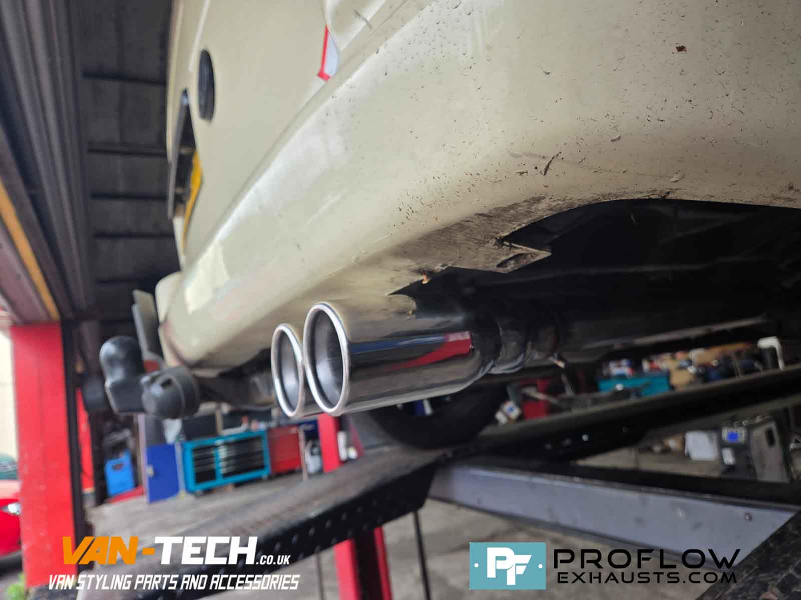 VW Transporter T4 Custom Exhaust Middle And Rear Dual Exit Twin ...