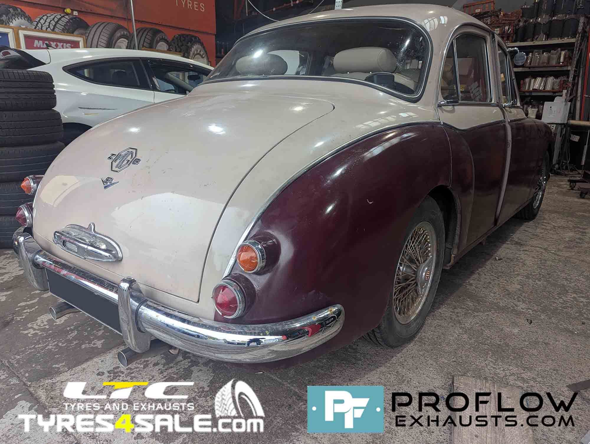 Proflow Custom Built Stainless Steel Dual Exit Exhaust For MG Magnette ...